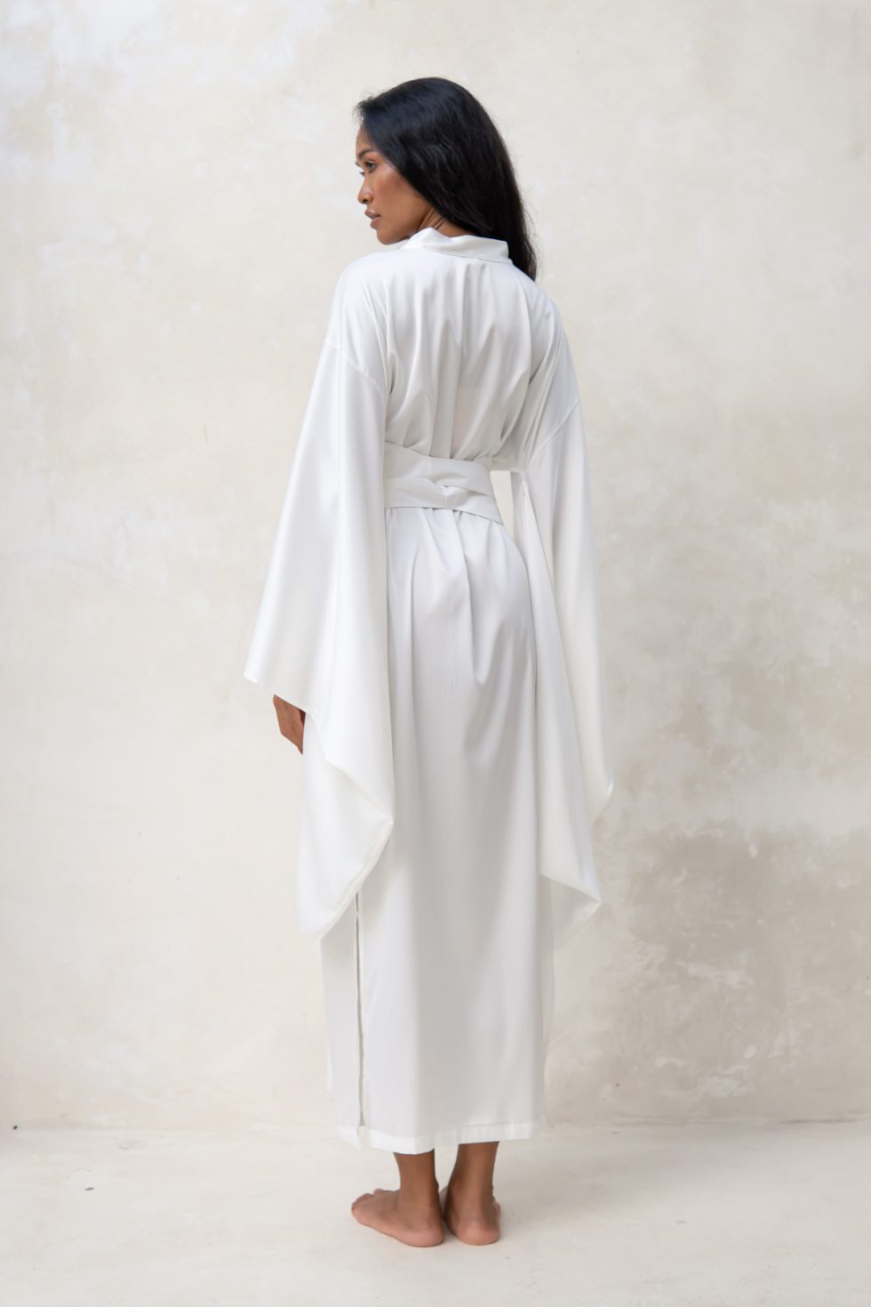 White Bridal Kimono Robes, Kimono Dressing Gowns | IDENTITY