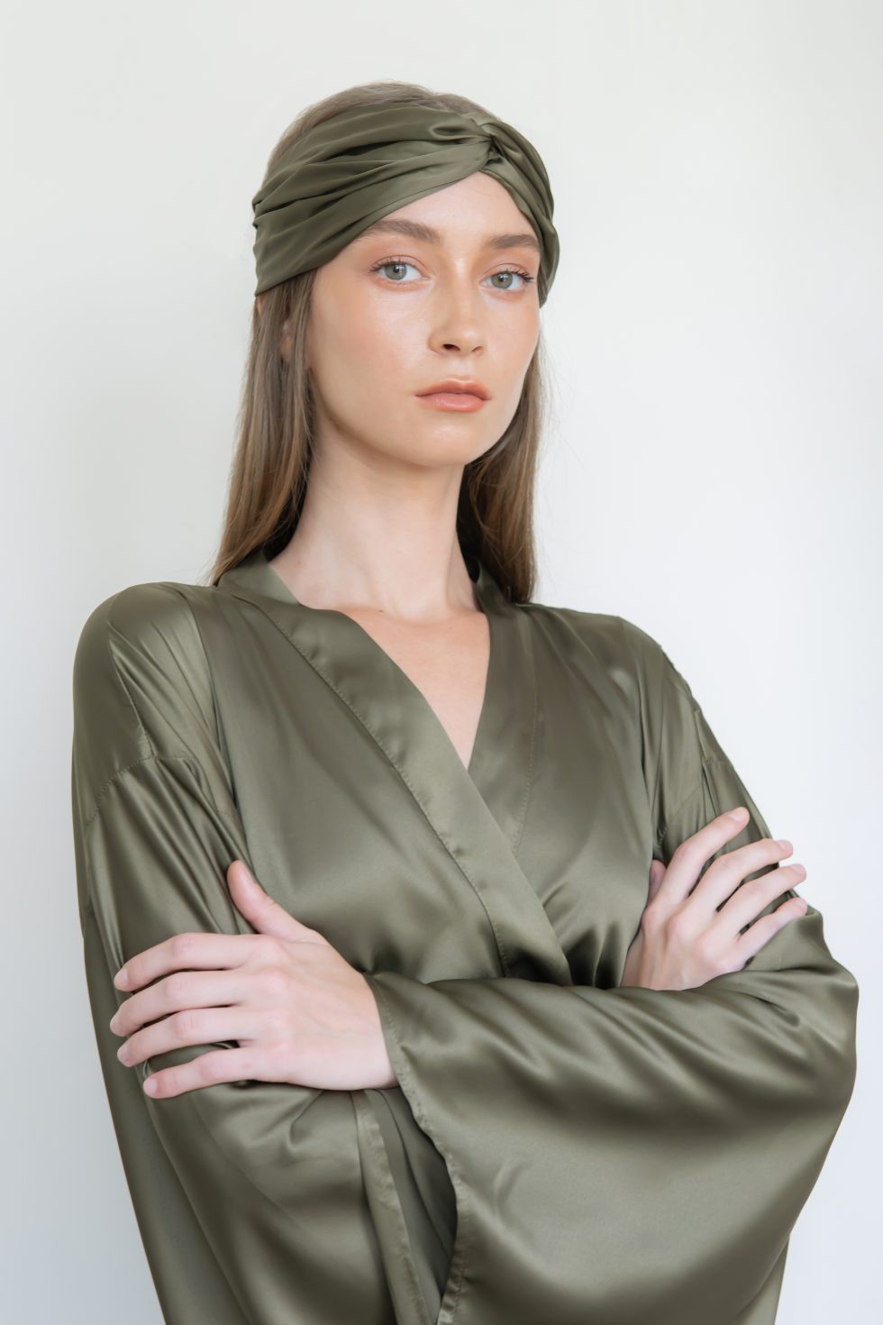 Satin Hairbands for Women, Criss Cross Silk Headbands Hair